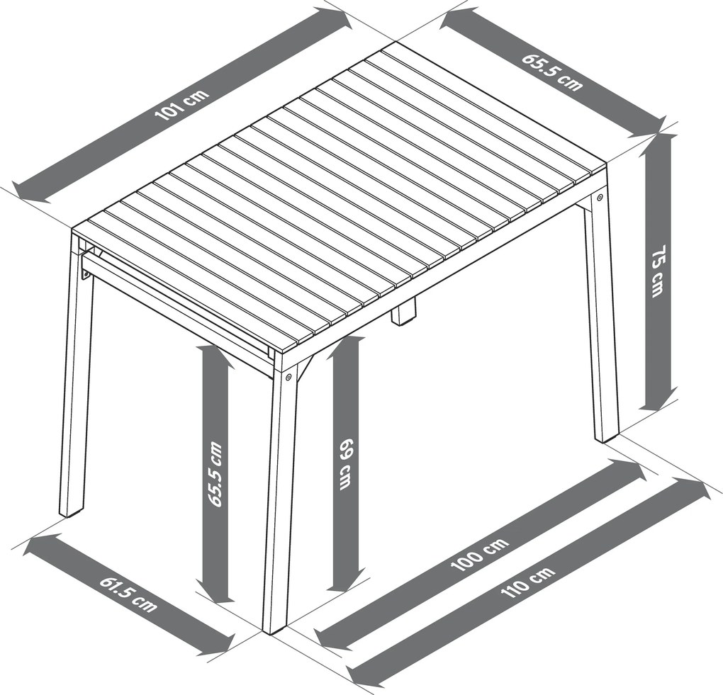 Tchibo - Balkónová souprava s textilním výpletem - barva: šedá