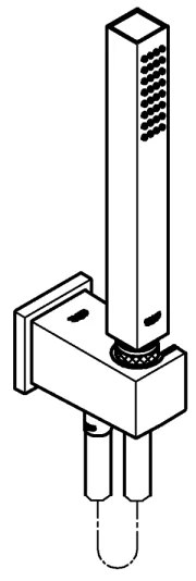 GROHE 26405000 - Set s držákem na stěnu EUPHORIA CUBE STICK 1250 mm lesklý chrom