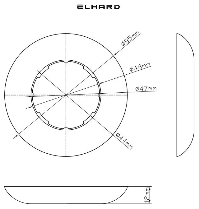 Elhard Rámeček Retro Klasik jednoduchý, velký, bílý KL3011W