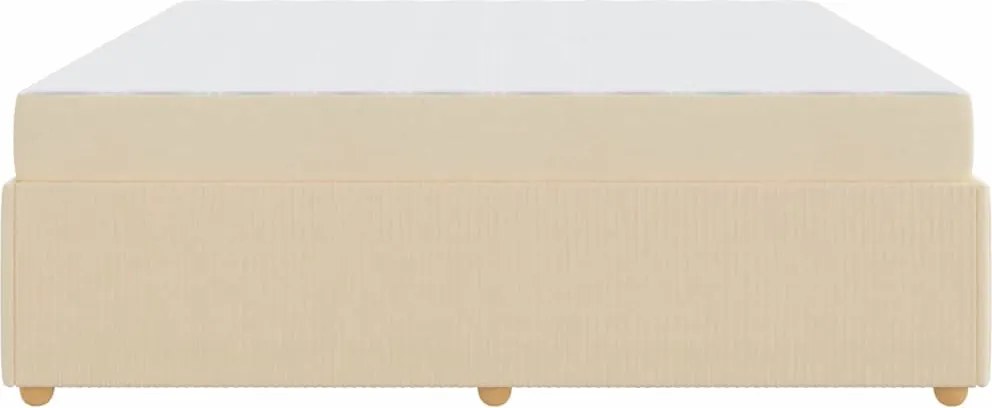 Rám postele Krémová 200 x 200 cm textil 3398436