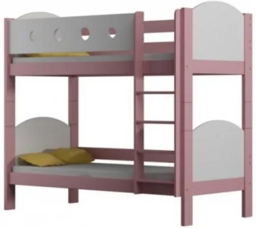 Abart Patrová postel Vašek luk 180/80 cm růžová