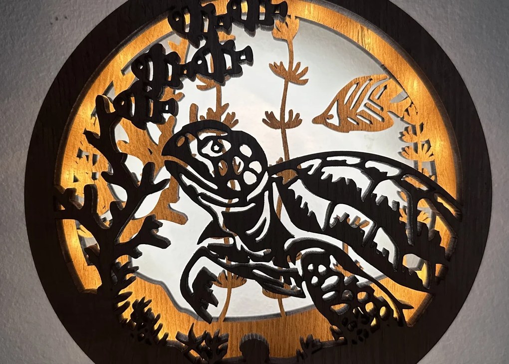 Li-Go "Želva" lampa 20x22 cm provedení povrchu: dub světlý