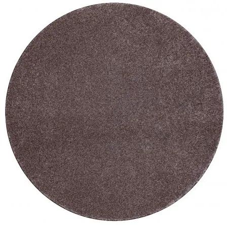 koberec kulatý SAN MIGUEL hnědý 41 hladký, Jednotný jednobarevný velikost kruh 150 cm | krásné koberce cz
