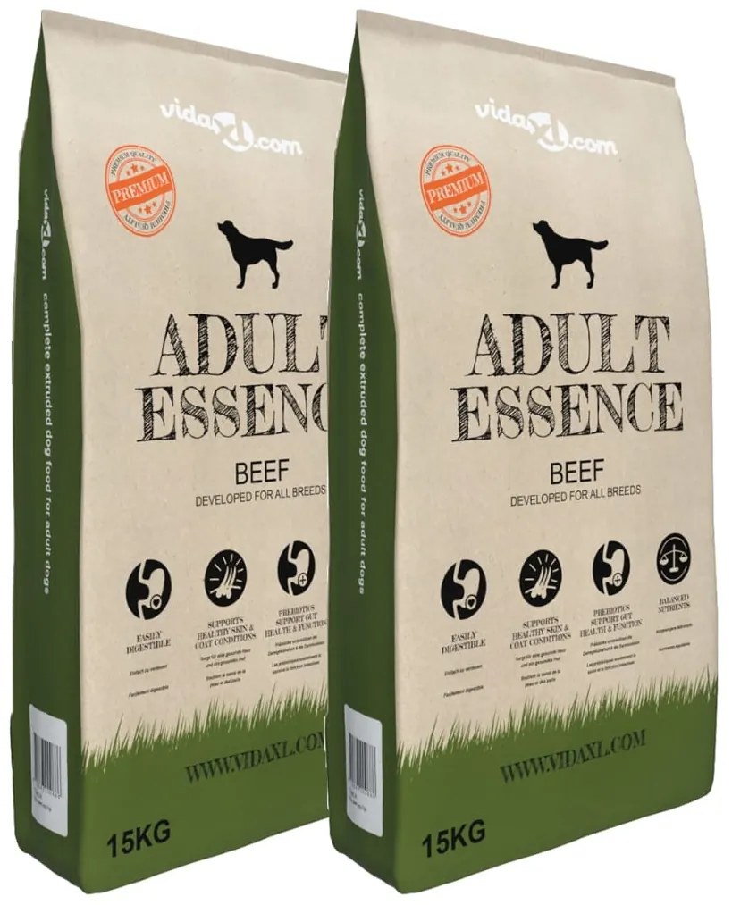Prémiové suché krmivo pro psy Adult Essence Beef 2 ks 30 kg