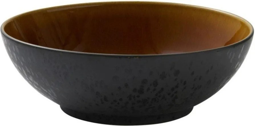 Černá/jantarová mísa z kameniny ø 30 cm Gastro Black/Amber – Bitz