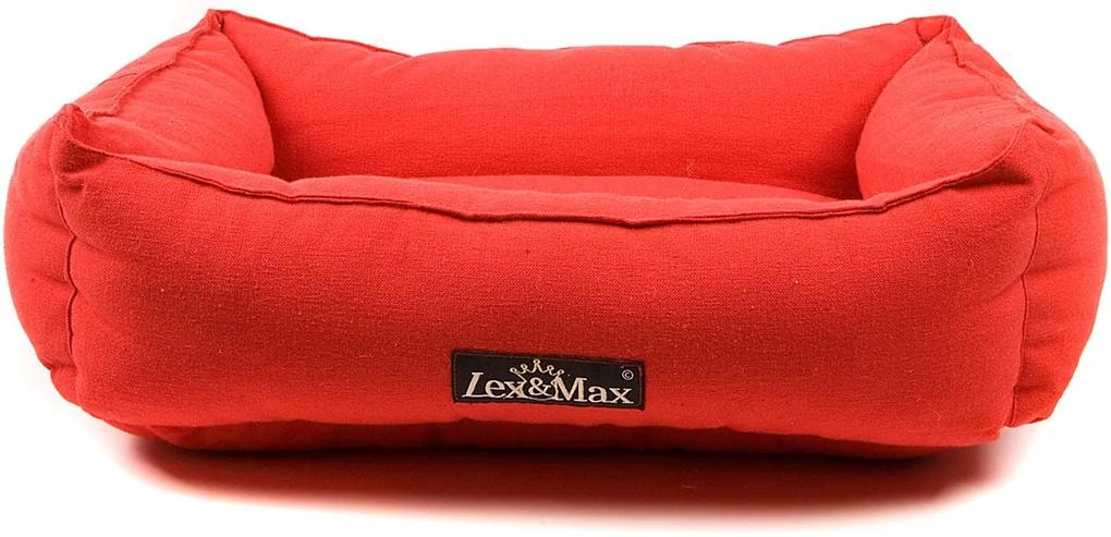 Lex & Max Luxusní pelíšek pro psa Lex & Max Tivoli 40 x 50 cm | červený