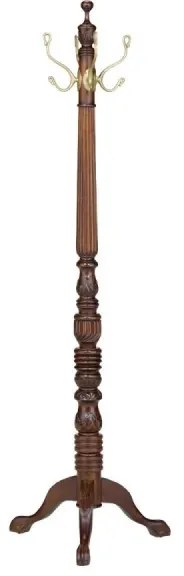 furniture-nabytek.cz - Masivní stojan na kabáty Camford z mahagonu, lakovaný, hnědý