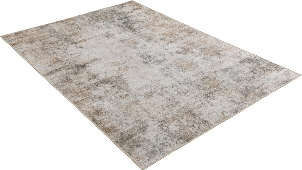 HOMCOM omyvatelný koberec s abstraktním vzorem, 200 × 140 cm, hnědá