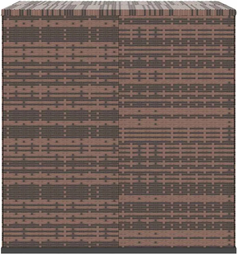 Zahradní úložný box PE ratan 100 x 97,5 x 104 cm hnědý 317227