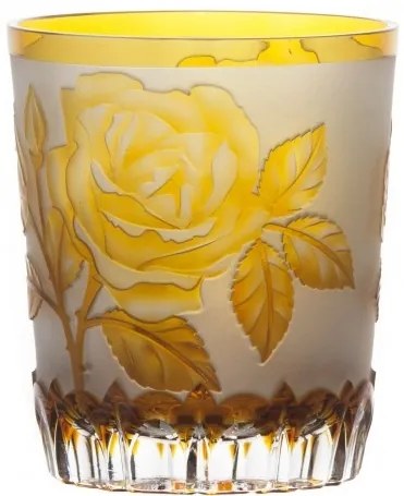Sklenička Růže, barva amber, objem 290 ml