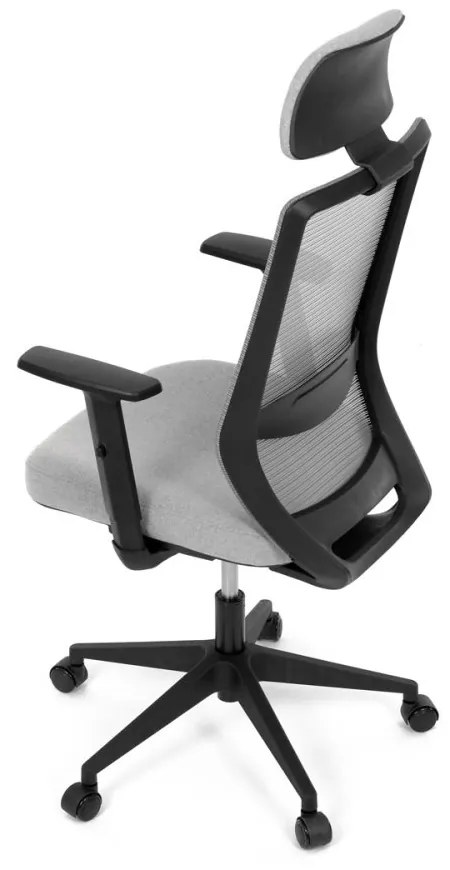 Kancelářská ergonomická židle SENA — síť / látka, černá / šedá