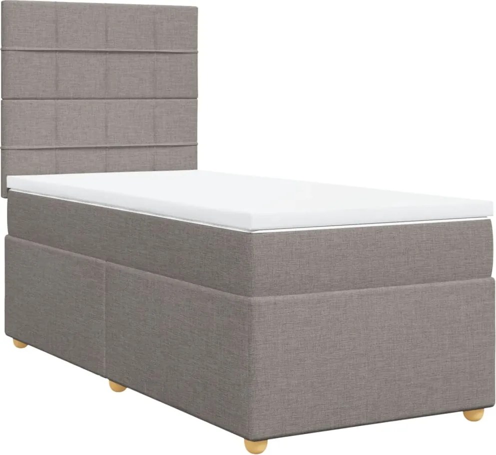 Box spring postel s matrací taupe 80x200 cm textil 3293411
