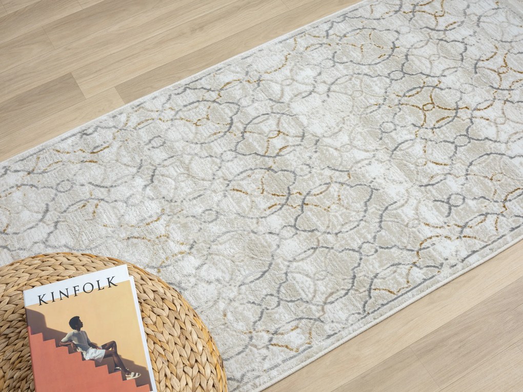 My Flair, Kusový koberec My Floor creme, 200x290, šedá, chodba / předsíň