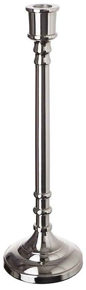 PURE CLASSICS Svícen na dlouhou svíčku 31 cm - stříbrná