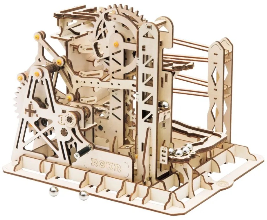 Robotime 3D dřevěné mechanické puzzle Kuličková dráha Marble Explorer 260 ks