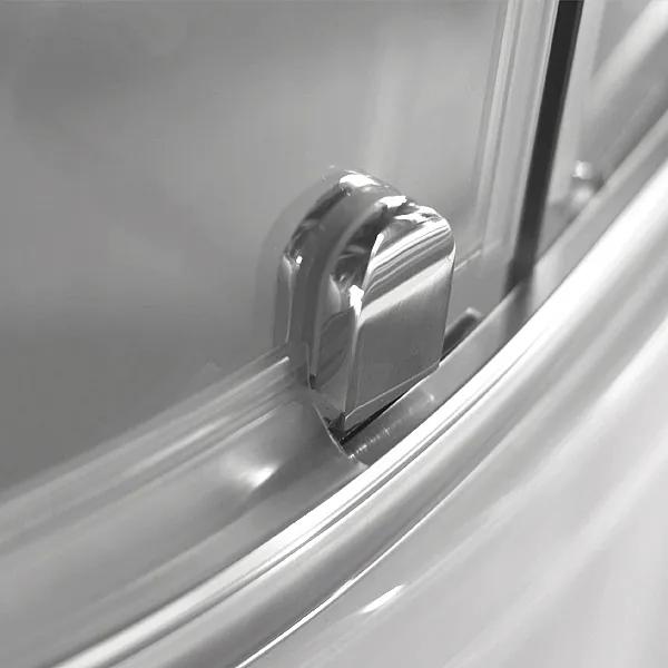 Čtvrtkruhový sprchový kout s jednokřídlými otevíracími dveřmi DENVER 1950 mm 780–800 590 Rauch S Stříbro DENVER/800 N0268
