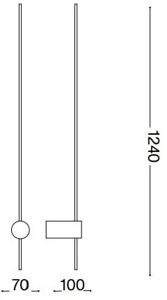Ideal Lux - LED Nástěnné svítidlo ESSENCE LED/19W/230V 3000K 124 cm CRI 90 bílá