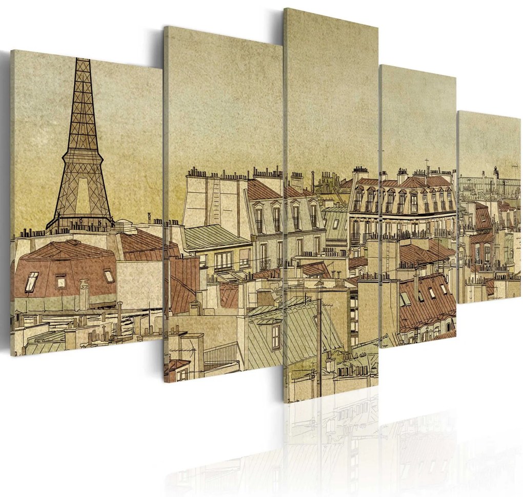 Obraz - Parisian past centuries 100x50