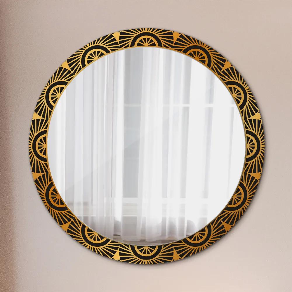 Kulaté zrcadlo s dekorem Golden mandala fi 90 cm