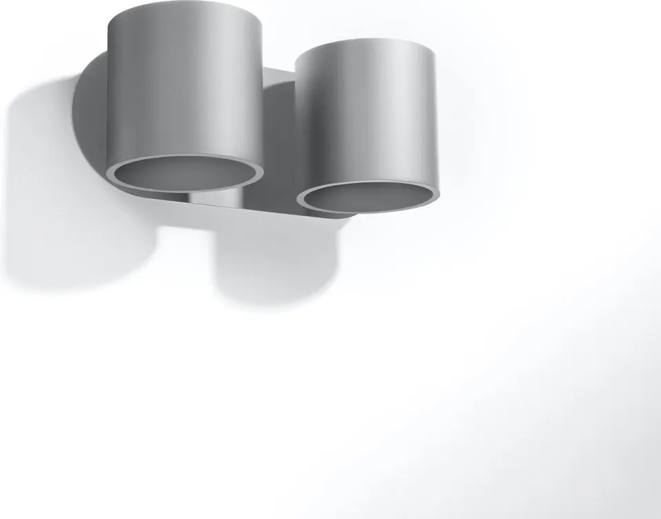 Sollux Lighting Nástěnné svítidlo ORBIS 2 šedé