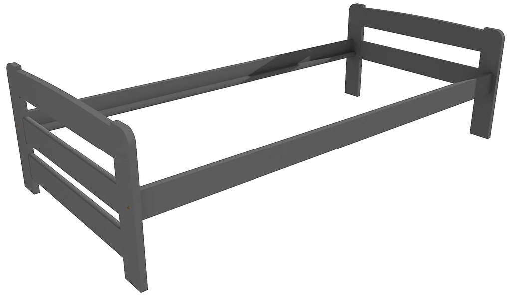 Vomaks Jednolůžková postel VMK009D Rozměr: 100 x 200 cm, Barva: surové dřevo