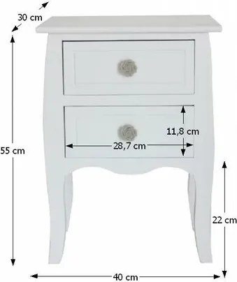 Tempo Kondela Komoda Brain bílá, 55 cm