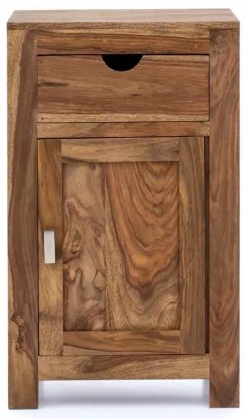 Indický nábytek - Skříňka do koupelny Amba 40x80x35 z indického masivu palisandr Světle medová
