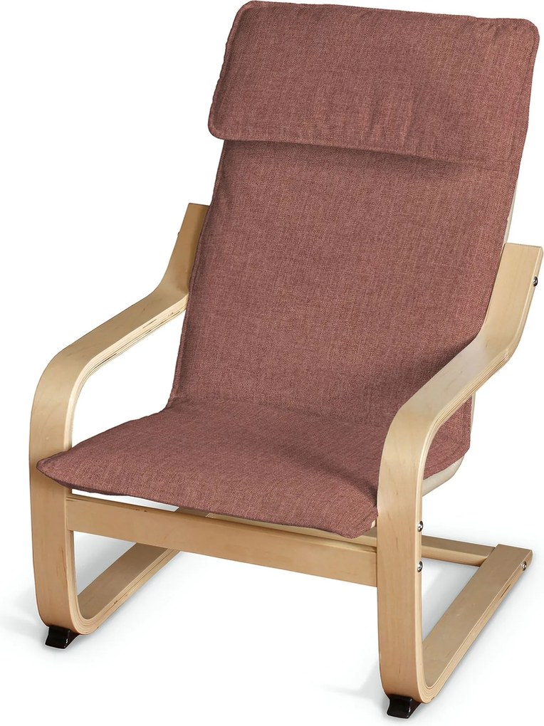 Sedák na dětské křeslo IKEA Poäng barva hnědá látka pletený vzor