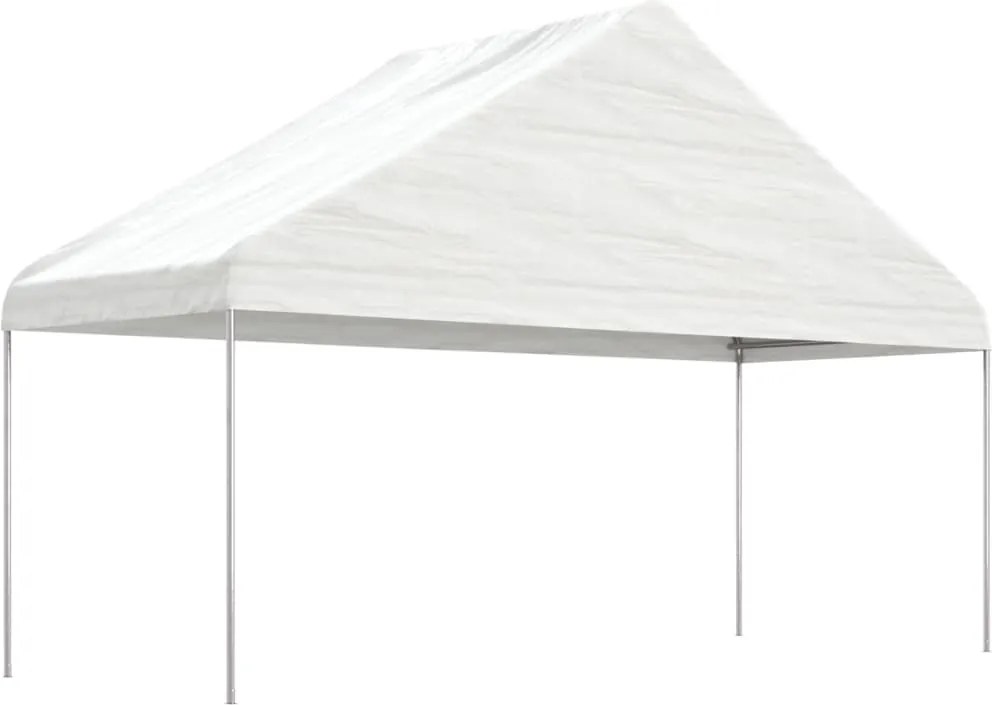 Altán se střechou bílý 15,61 x 5,88 x 3,75 m polyethylen 3155523