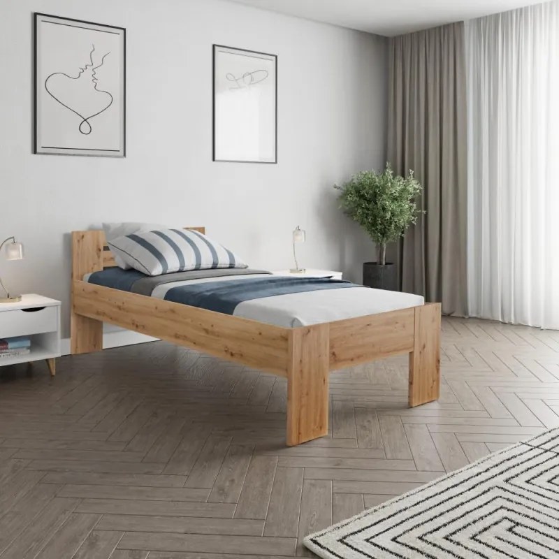 Postel BASIS, 90x200, dub artisan Kondela 0000402511