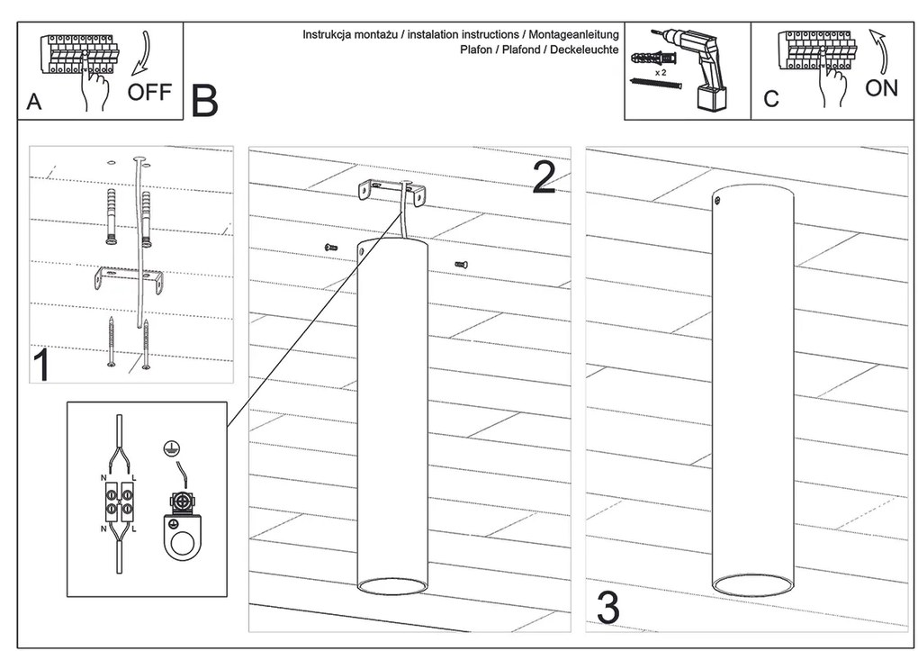 Stropní svítidlo Lagos, 1x zlaté kovové stínítko, (30 cm)