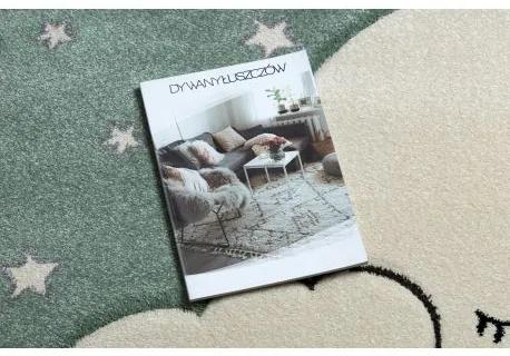 Dywany Luszczow Kusový koberec PETIT MĚSÍC, HVĚZDY, MRAKY Y, zelený Rozměr koberce: 160 x 220 cm