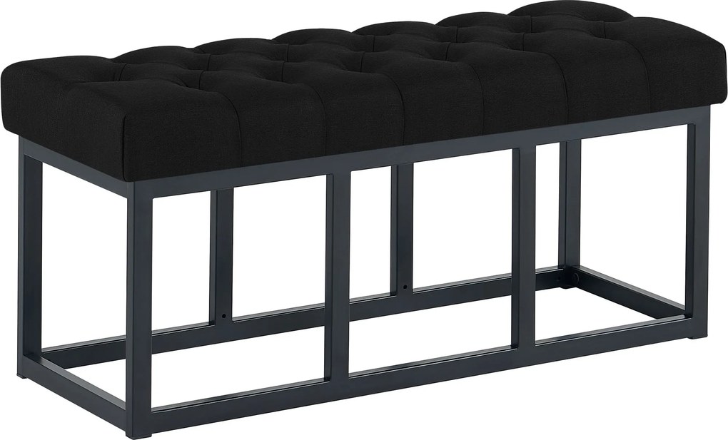 Lavice Amun látka černá konstrukce 100 cm