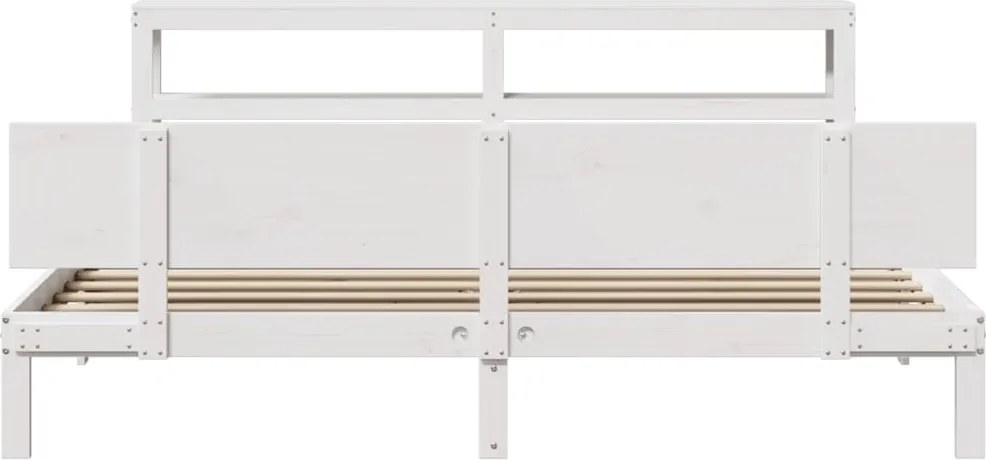 Rám postele s čelem bez matrace bílý 200x200 cm 3306095