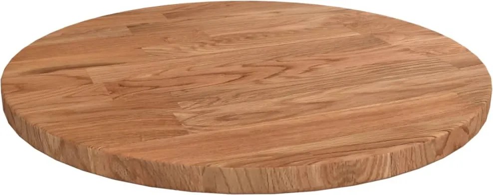 vidaXL Kulatá stolní deska světle hnědá Ø30x1,5cm ošetřený masivní dub