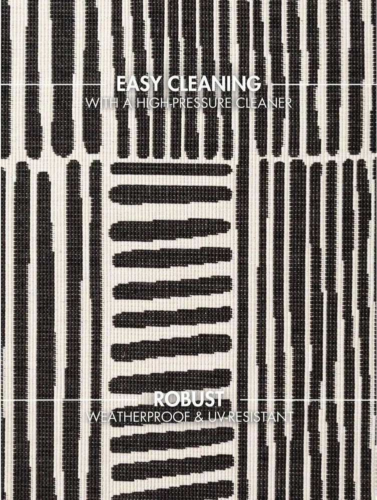Černý/krémový kulatý vnitřní a venkovní koberec ø 160 cm Haringey Bounds – Ted Baker