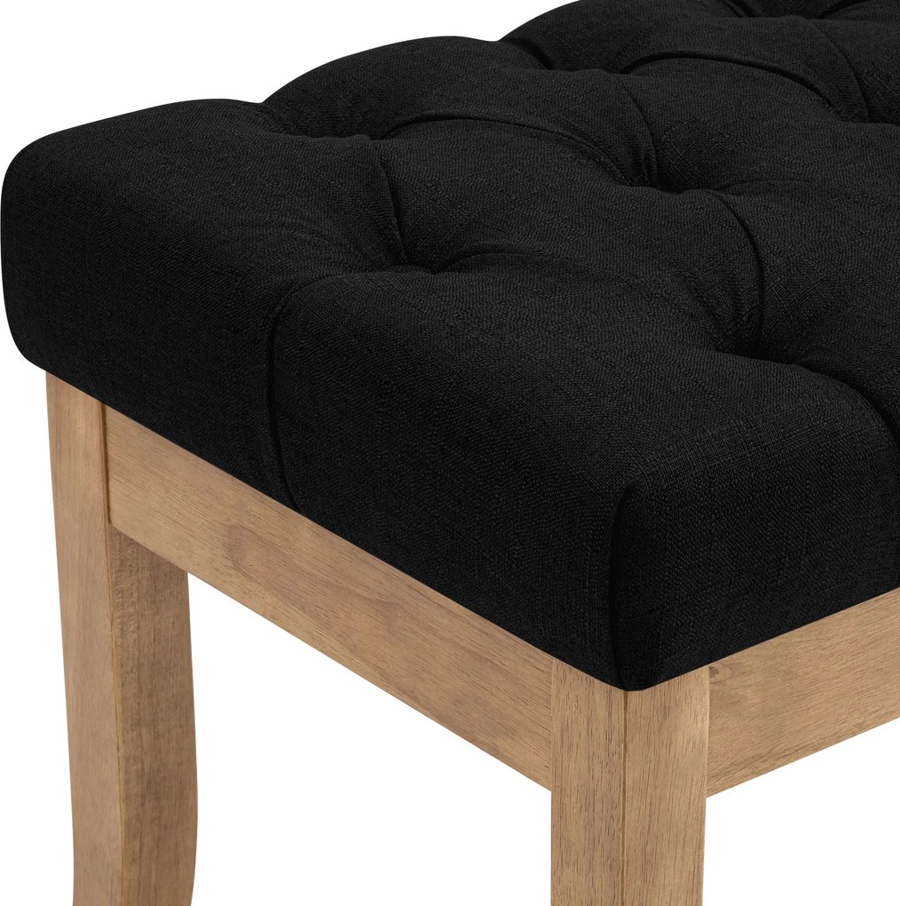 Lavice Ramses látka světlý antik 150 cm – černá