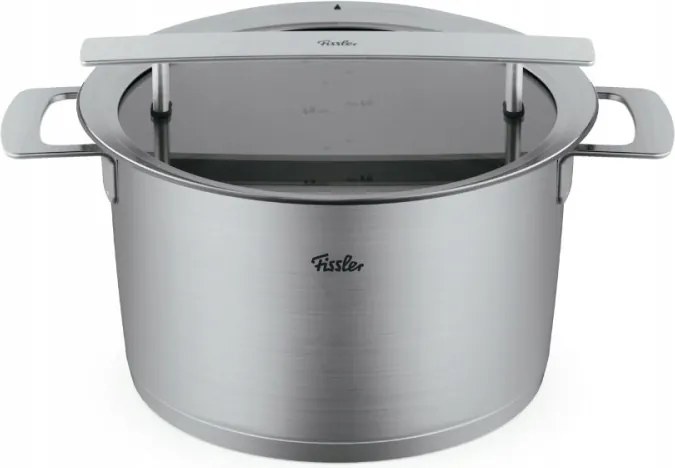 Hrnec z z nerezové oceli s univerzálním víkem Fissler Phi 6,5 l K2