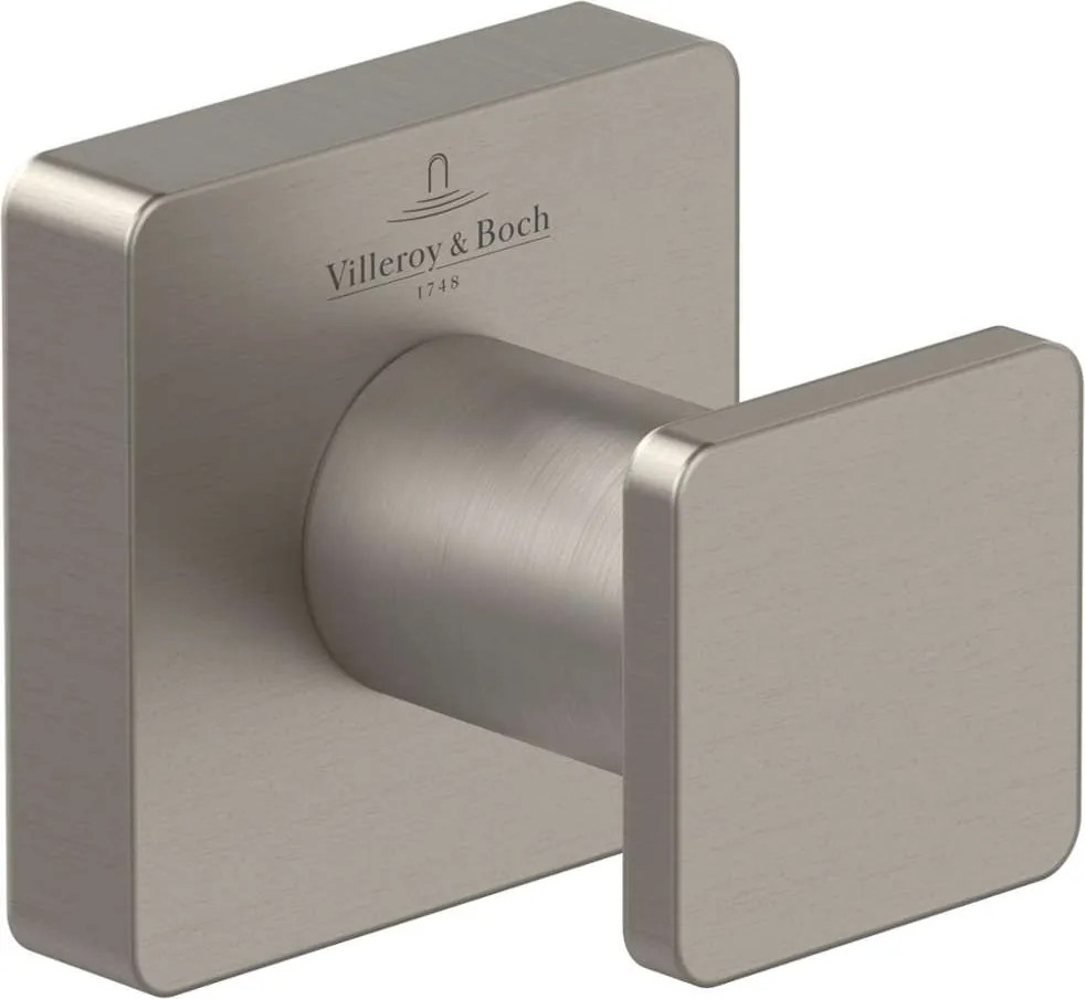 Villeroy & Boch Elements Striking - Háček, matný kartáčovaný nikl TVA15201100064