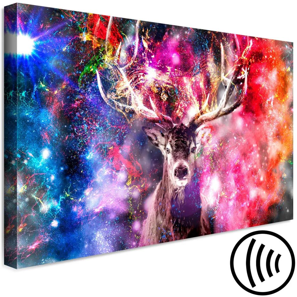Obraz Barevný jelen - abstrakce s jelení hlavou na barevném pozadí