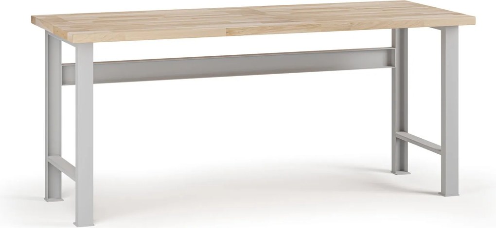 Dílenský pracovní stůl G7, buková spárovka, 2000 x 685 x 840 mm