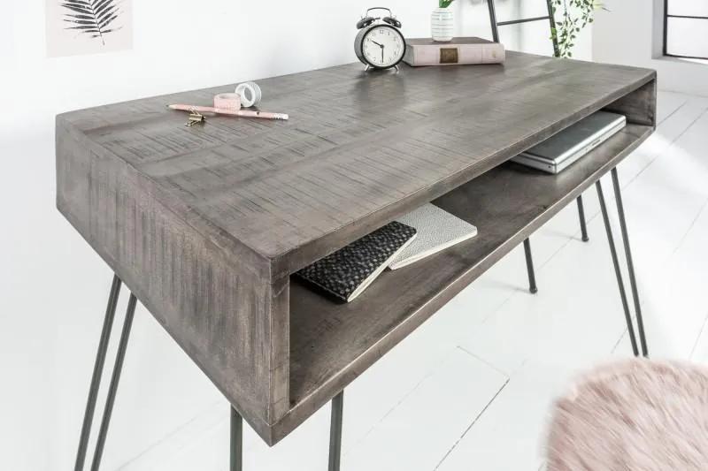 Designový psací stůl Felix 100 cm, šedé mango