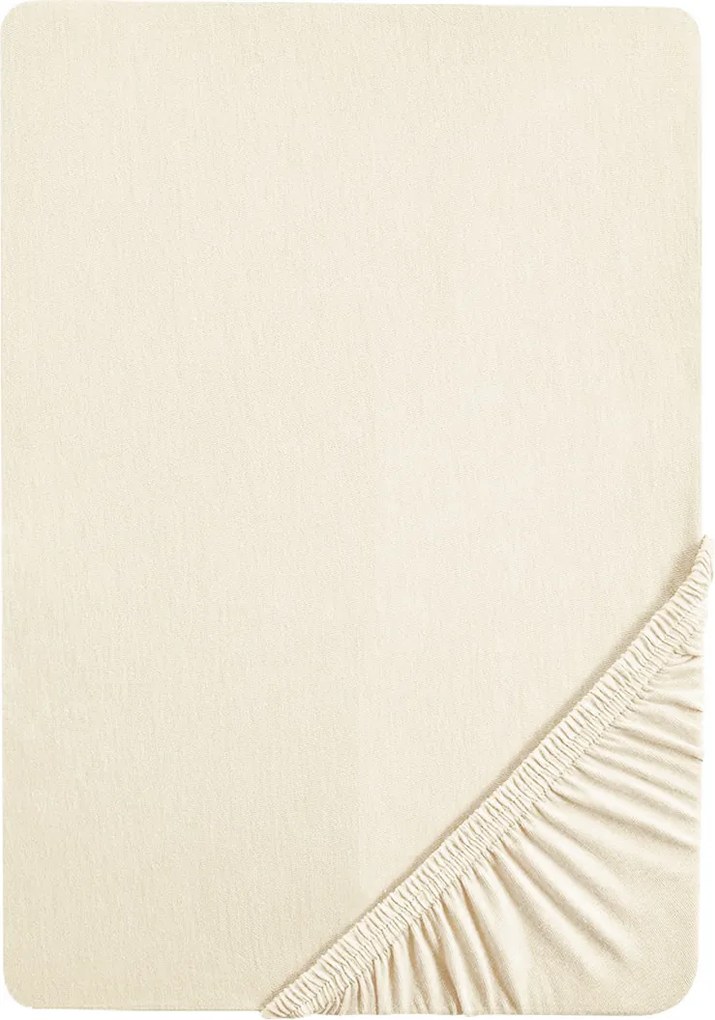 Biberna Napínací prostěradlo žerzej-elastan, výška rohu do 25 cm. (přírodní, 140-160 x 200 cm)