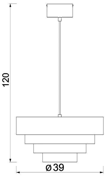 Lustr na lanku RINGS 1xE27/15W/230V bílá