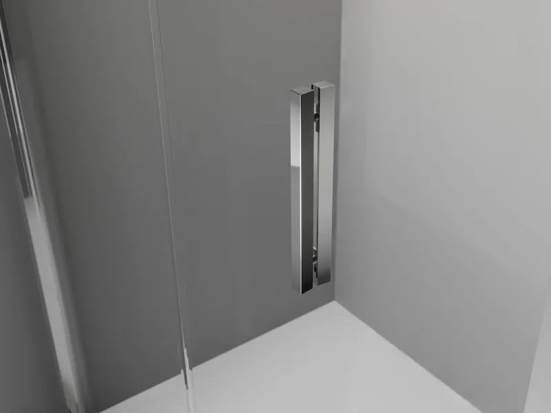 Mexen Exo sprchový kout půlkruhový asymetrický posuvný 120 x 90 cm, transparentní, chrom - 8131-120-090-01-00