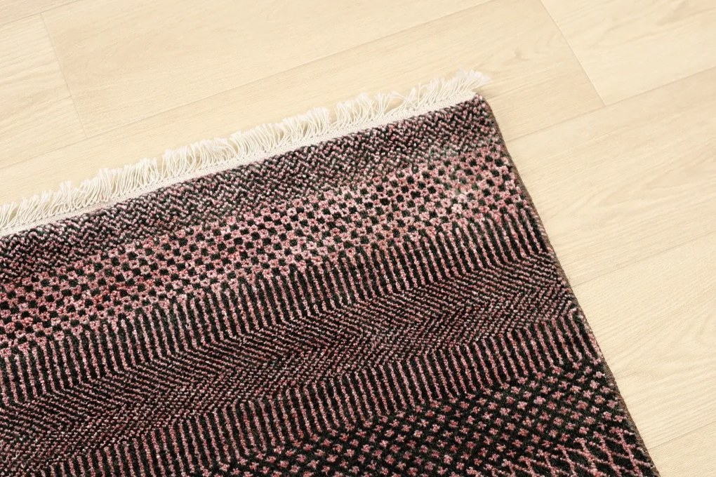 Diamond Carpets India, Ručně vázaný kusový koberec Diamond DC-MCN Black/rust, 365x457, červená, chodba / předsíň