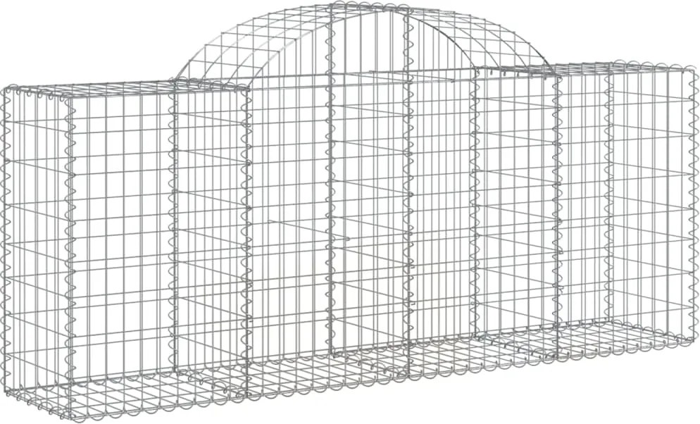Klenuté gabionové koše 30ks 200x50x80/100 cm pozinkované železo 3146316