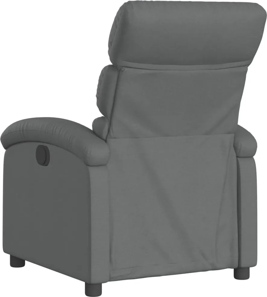 Polohovací křeslo tmavě šedé látkové 3205805