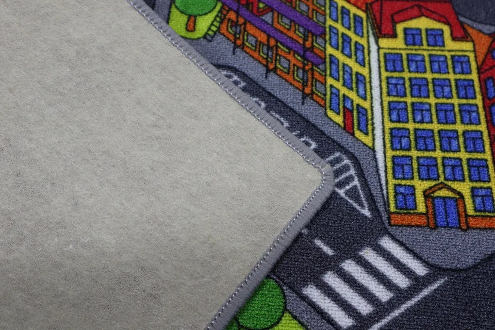 Associated Weavers koberce DOPRODEJ: 95x133 cm Dětský kusový koberec silnice Big City - 95x133 cm