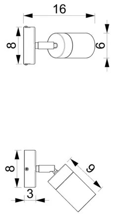Brilagi - Bodové svítidlo POKER 1xGU10/25W/230V zelená